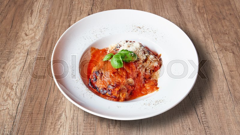 Plate of Delicious italian food on ... | Stock image | Colourbox