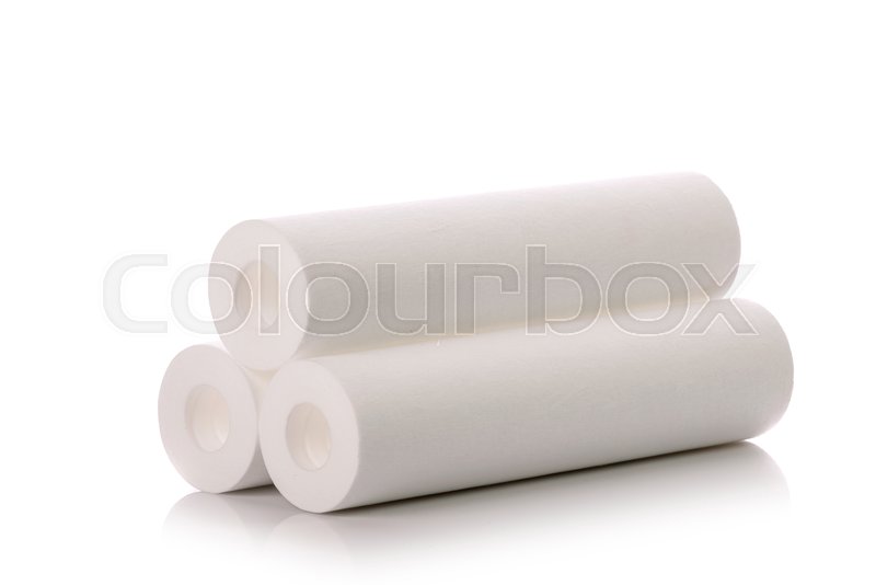 New white water filter isolated on ... | Stock image | Colourbox