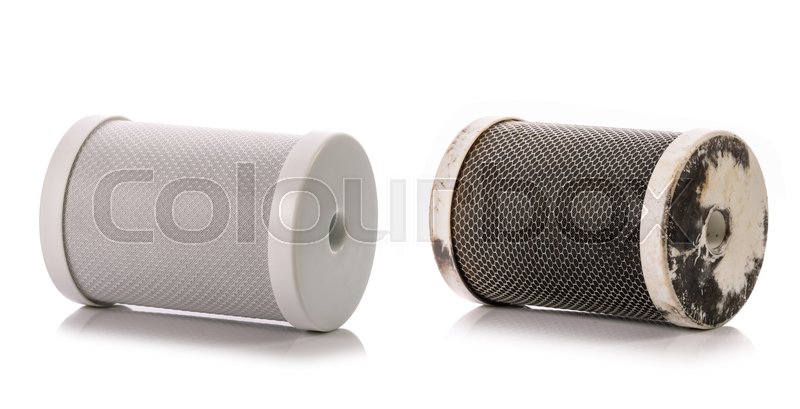 New and very dirty water filter ... | Stock image | Colourbox