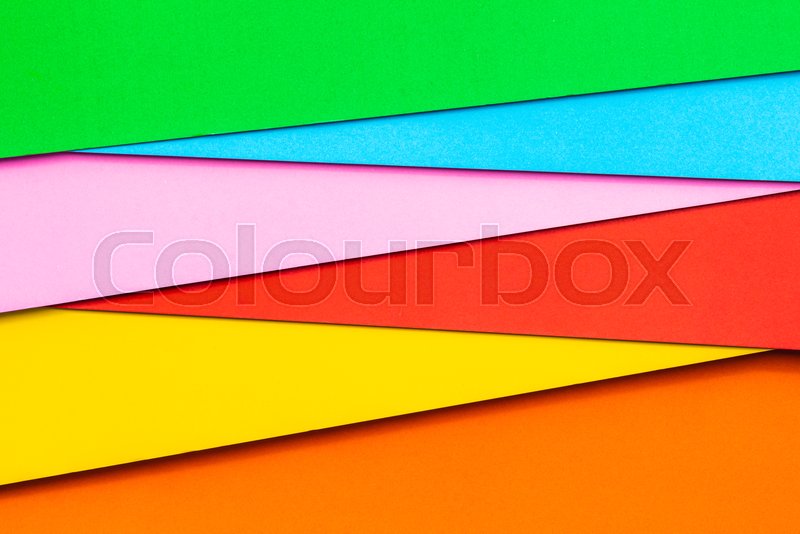 Top view different color of hard paper ... | Stock image | Colourbox