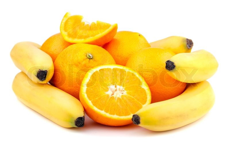 Fresh orange and banana | Stock image | Colourbox