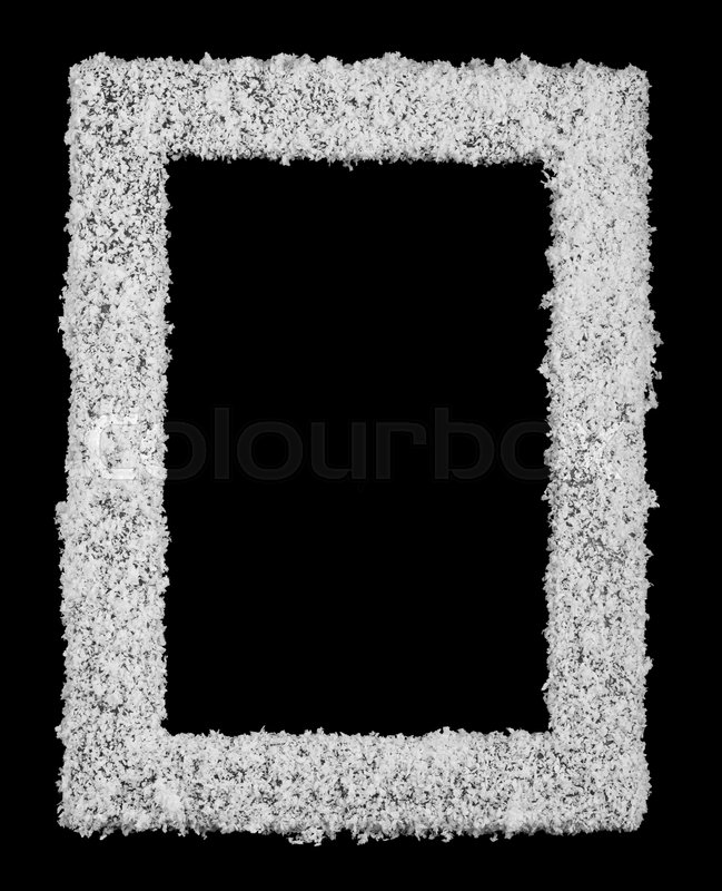 Photo frame in white fluffy snow ... | Stock image | Colourbox
