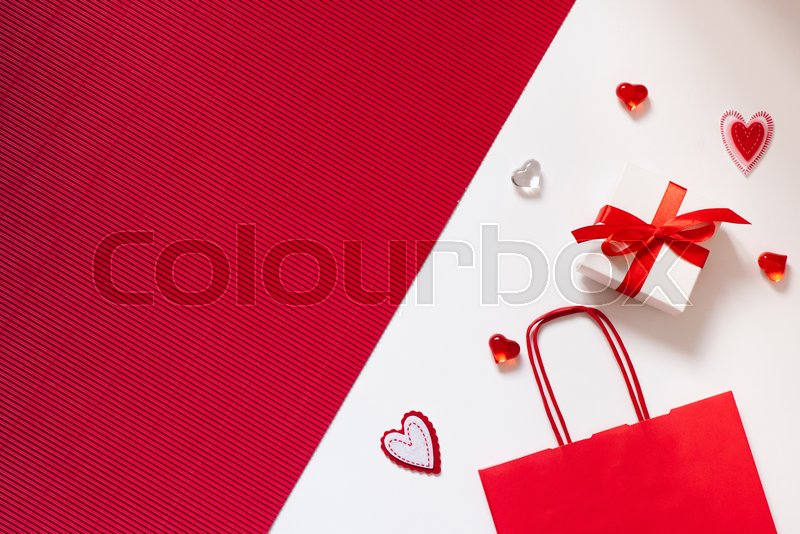 Shopping background with gift bags and ... | Stock image | Colourbox