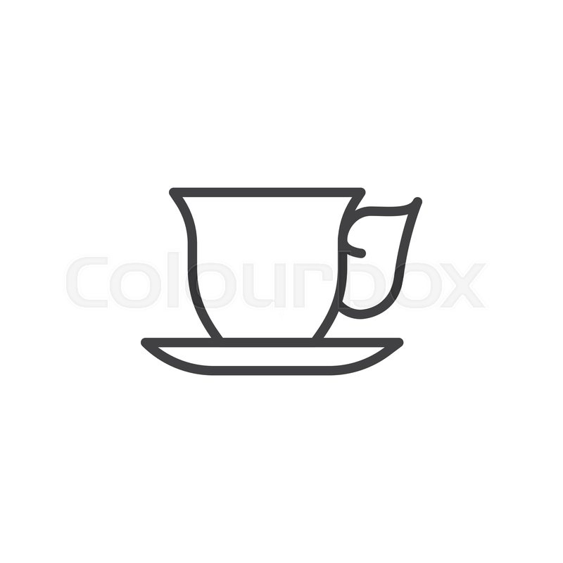 Vintage Teacup Outline