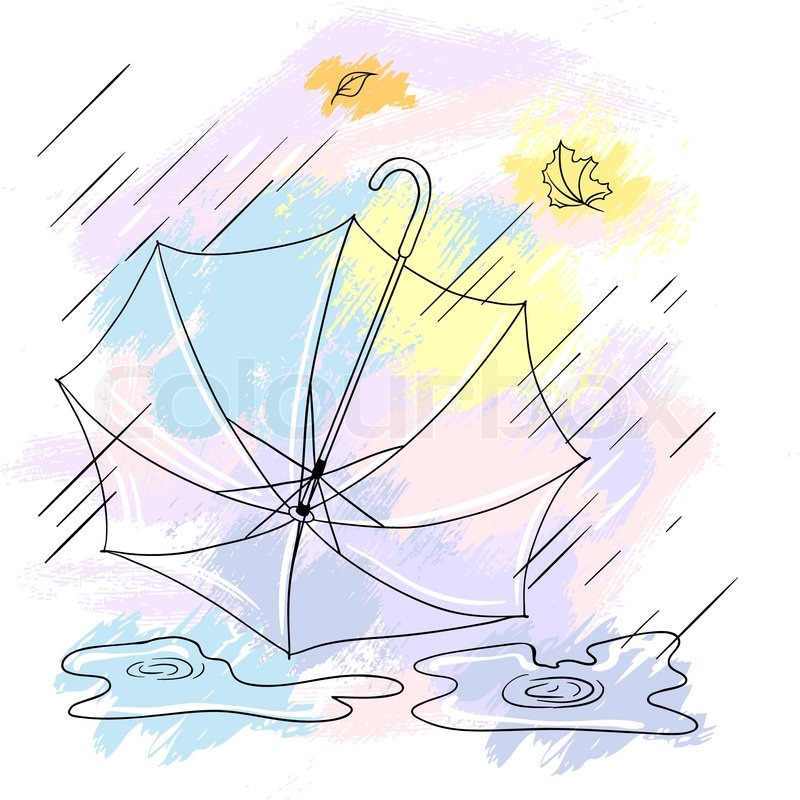 Regnerisch, wetter, design | Vektorgrafik | Colourbox