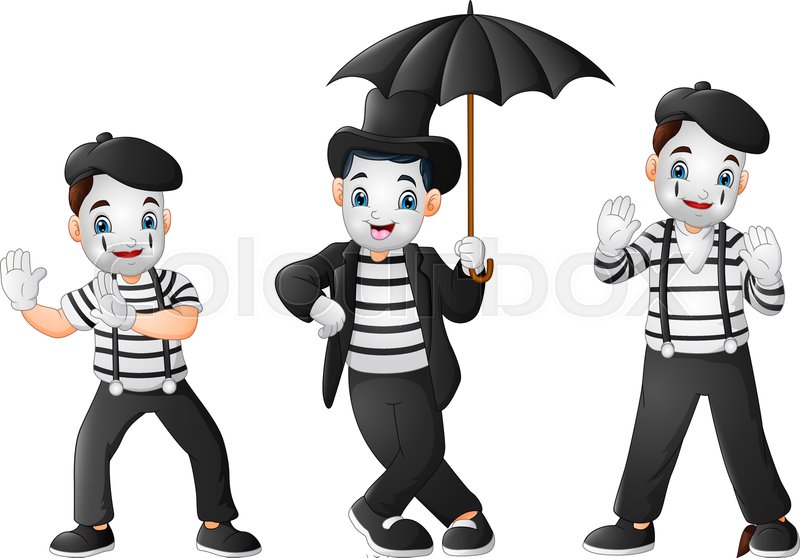 Illustration of Set of Mimes ... | Stock vector | Colourbox