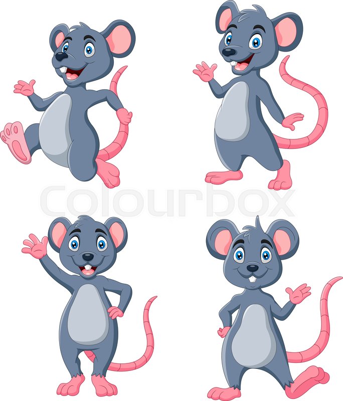 Illustration of Cartoon funny Mouse ... | Stock vector | Colourbox