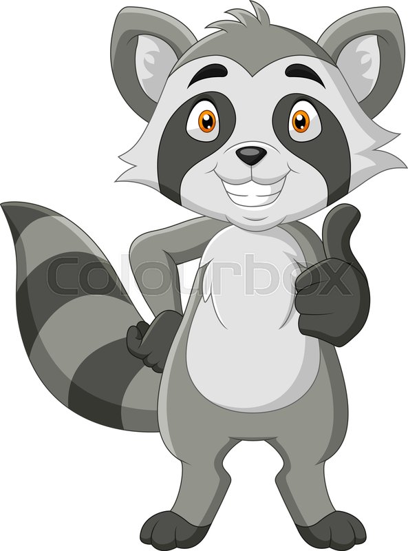 Illustration of Cartoon funny Raccoon ... | Stock vector | Colourbox