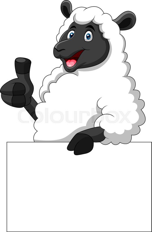 Illustration of Cartoon funny sheep ... | Stock vector | Colourbox