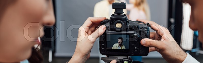 Panoramic shot of digital camera with ... | Stock image | Colourbox
