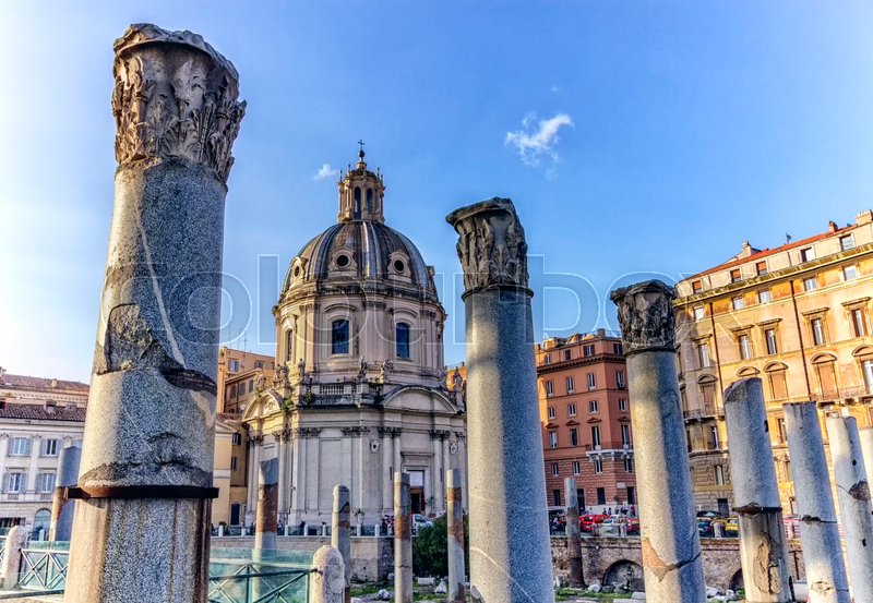 Ruins of Forum Romanum on Capitolium ... | Stock image | Colourbox