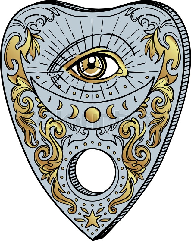 Ouija Board Planchette Drawing
