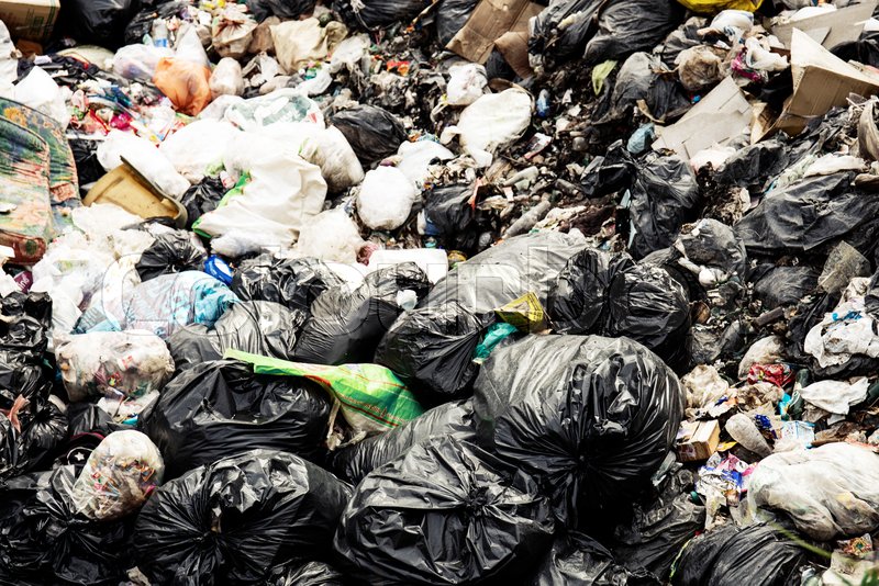 Garbage pits in fields with dirt and ... | Stock image | Colourbox