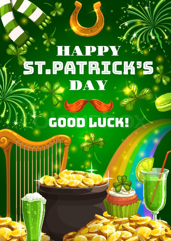 Wishes of good luck on Patricks day. ... | Stock vector | Colourbox