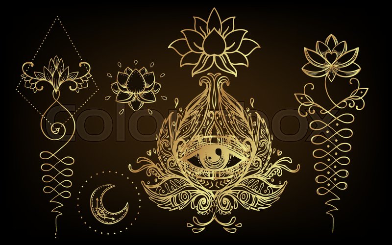 Indian Lotus Flower Design
