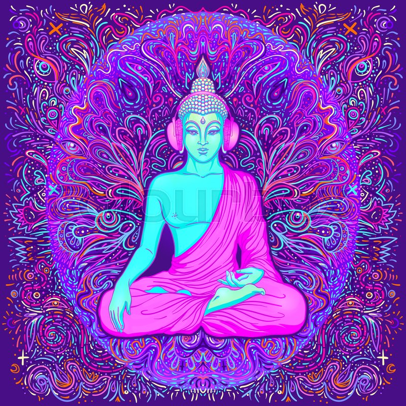 Psychedelic Buddha Art