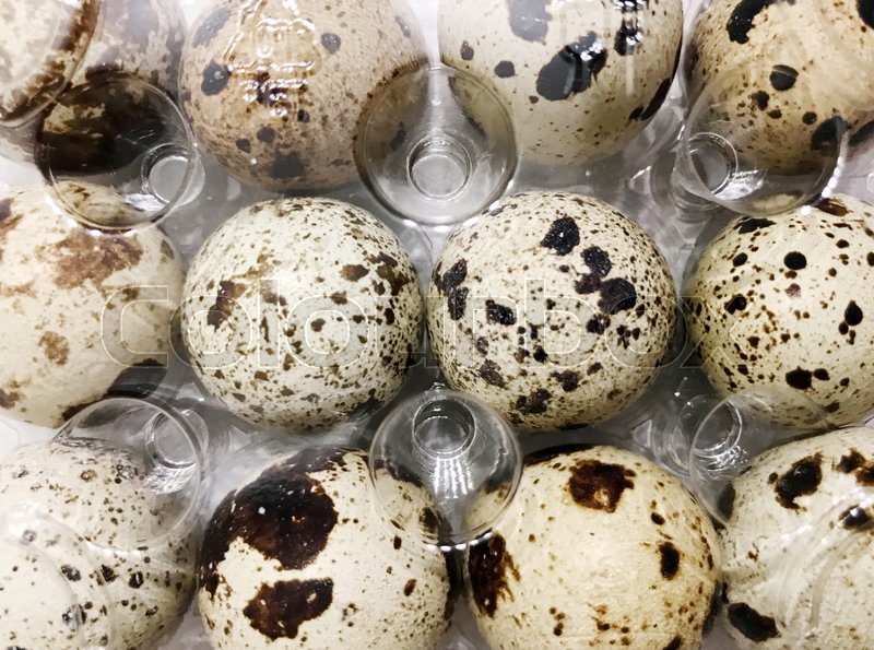 Image Of Fresh Quail Eggs In A Package | Stock image | Colourbox