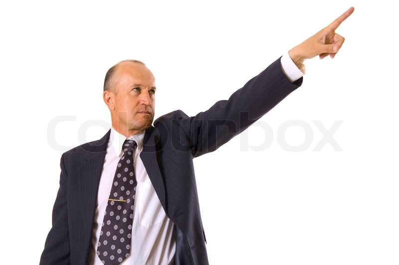 Businessman pointing forward | Stock image | Colourbox
