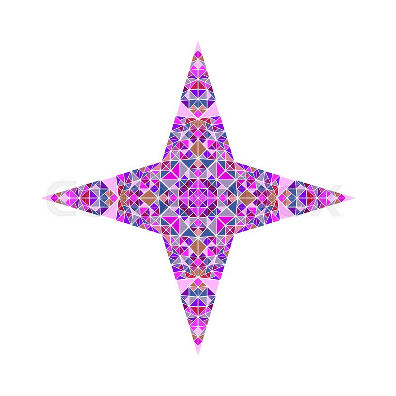 Polygonal isolated triangle star ... | Stock vector | Colourbox