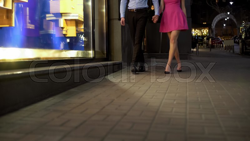 Young couple in love going home late at ... | Stock image | Colourbox