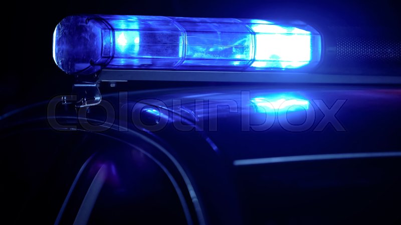 Police patrol car serene blinking on ... | Stock image | Colourbox