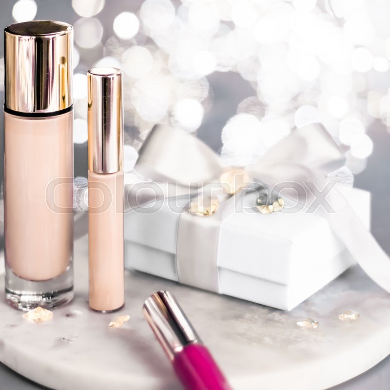 Cosmetic branding, Christmas glitter ... | Stock image | Colourbox