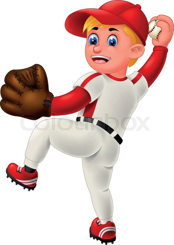 Animated Baseball Player Pitching