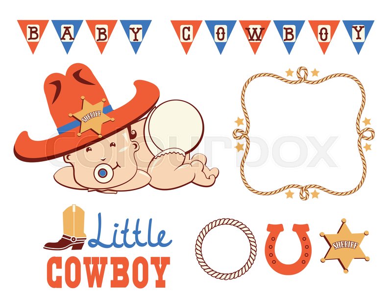 Baby Boy Cowboy Clip Art