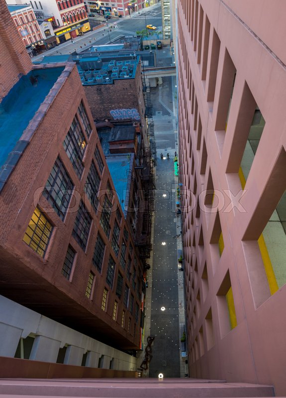 Street view of downtown area of Detroit ... | Stock image | Colourbox