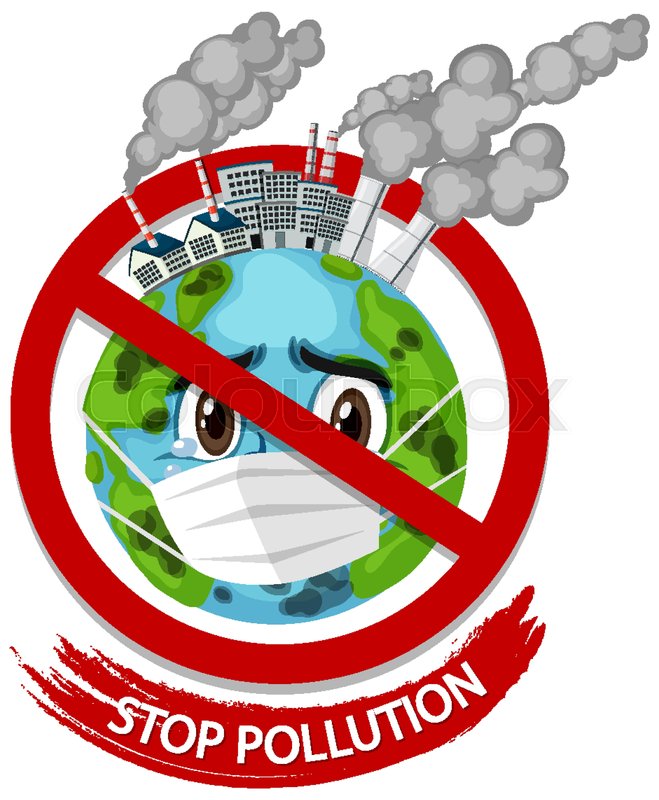 Polluted Earth Cartoon