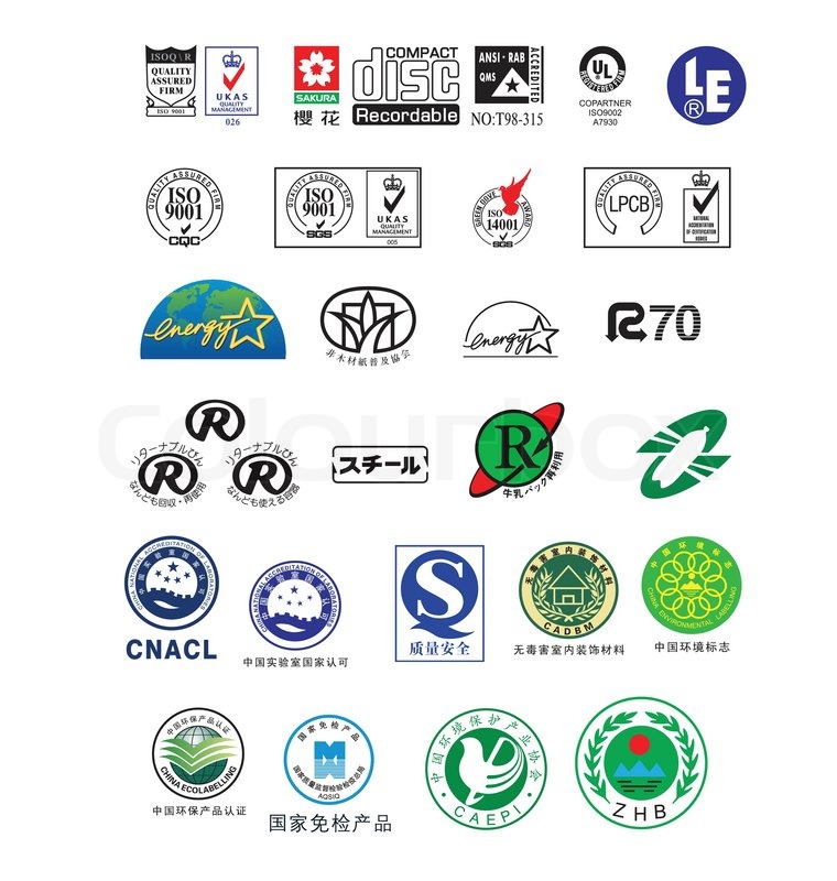 Emblems and symbols certificate set | Stock vector | Colourbox