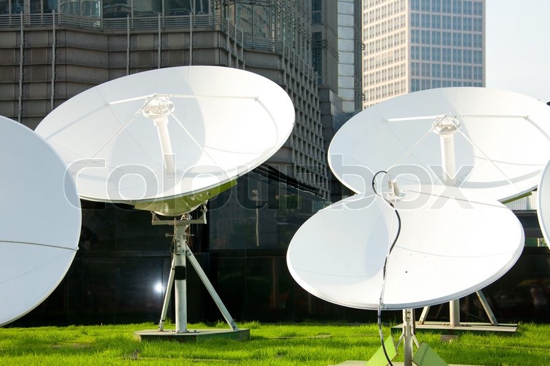 Picture of parabolic satellite dish ... | Stock image | Colourbox