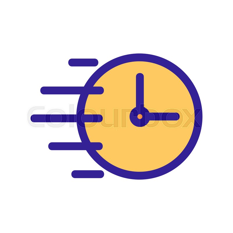 Runs time icon vector. A thin line ... | Stock vector | Colourbox