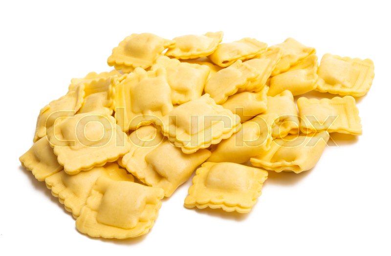 Italian ravioli isolated on white ... | Stock image | Colourbox