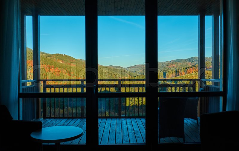 Beautiful landscape from the window | Stock image | Colourbox