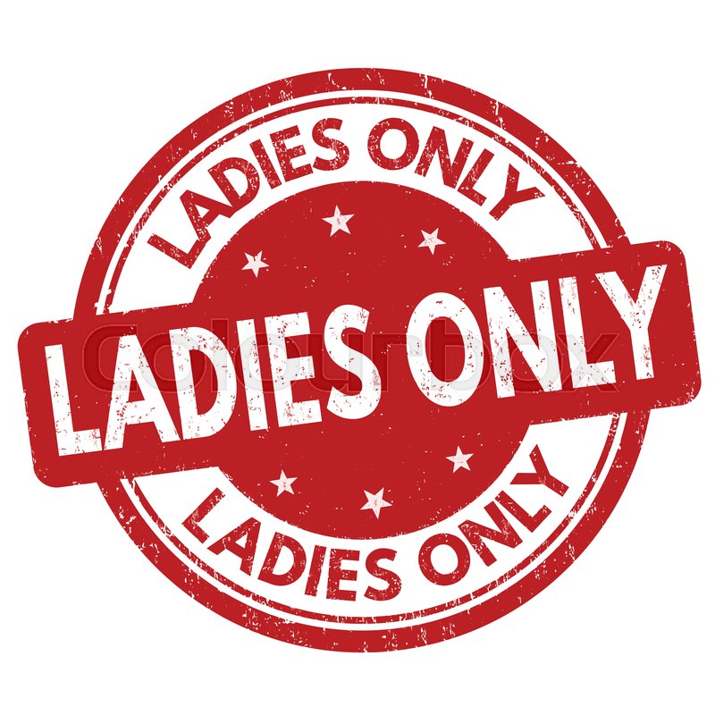 Ladies only sign or stamp on white ... | Stock vector | Colourbox