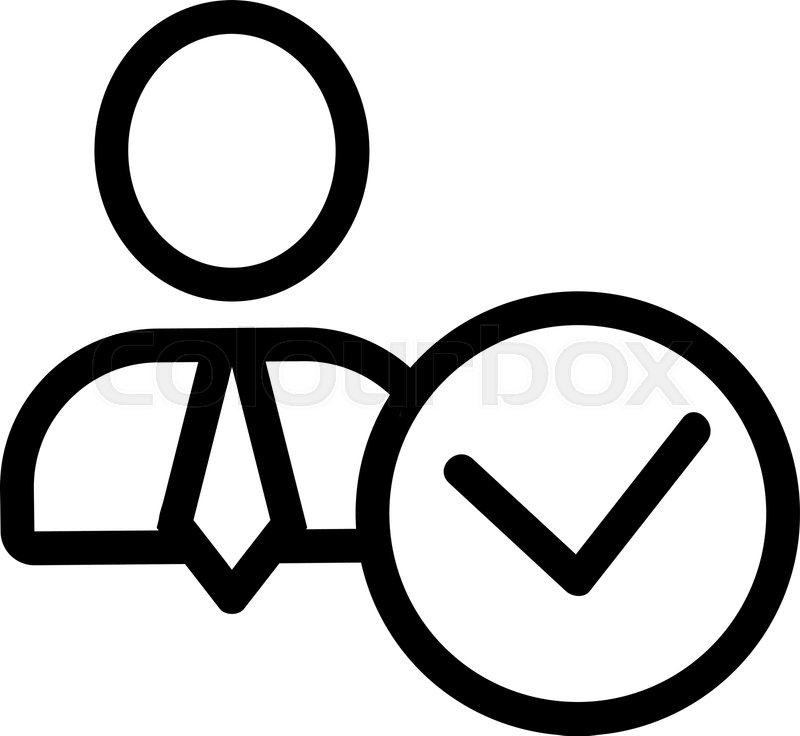 Man profession is an icon vector. Thin ... | Stock vector | Colourbox