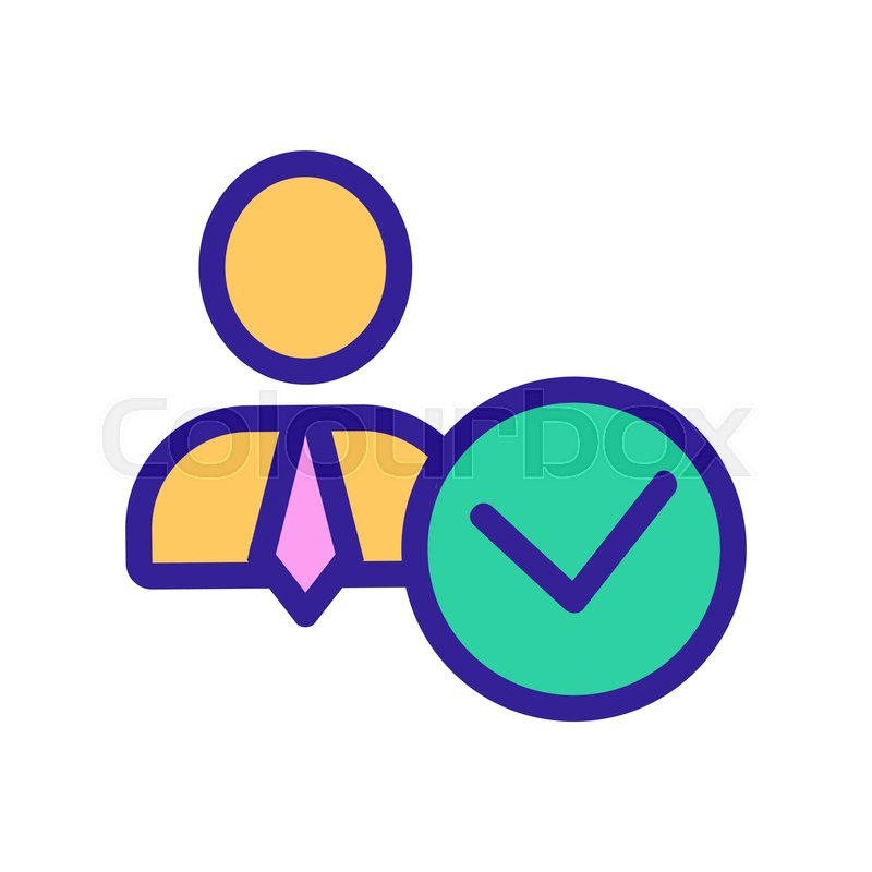 Man profession is an icon vector. Thin ... | Stock vector | Colourbox