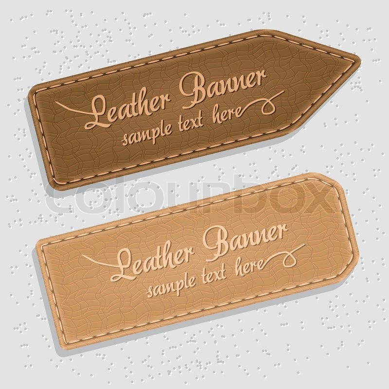 Leder-Banner | Stock-Vektor | Colourbox