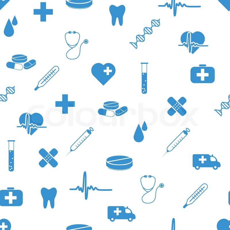 Medical icons seamless pattern | Stock vector | Colourbox