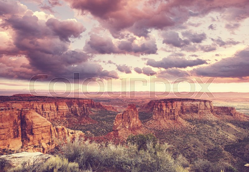 Scenic view of mountains at Colorado ... | Stock image | Colourbox