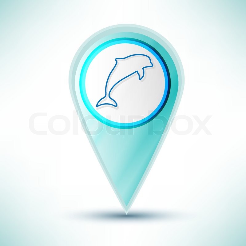Vector glossy dolphin web icon design ... | Stock vector | Colourbox