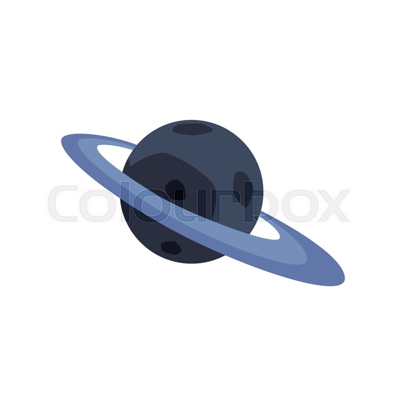 Blue Saturn Planet