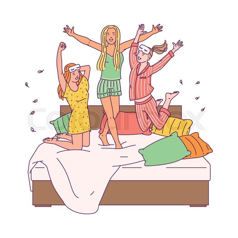 Sleepover Cartoon