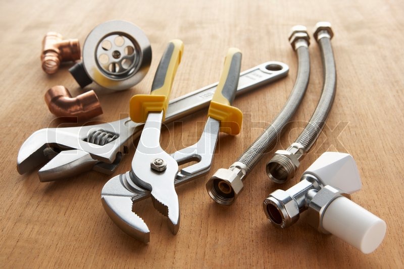 Plumbing tools and materials | Stock image | Colourbox