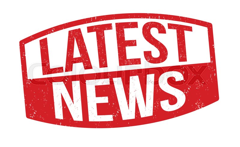 Latest news sign or stamp on white ... | Stock vector | Colourbox