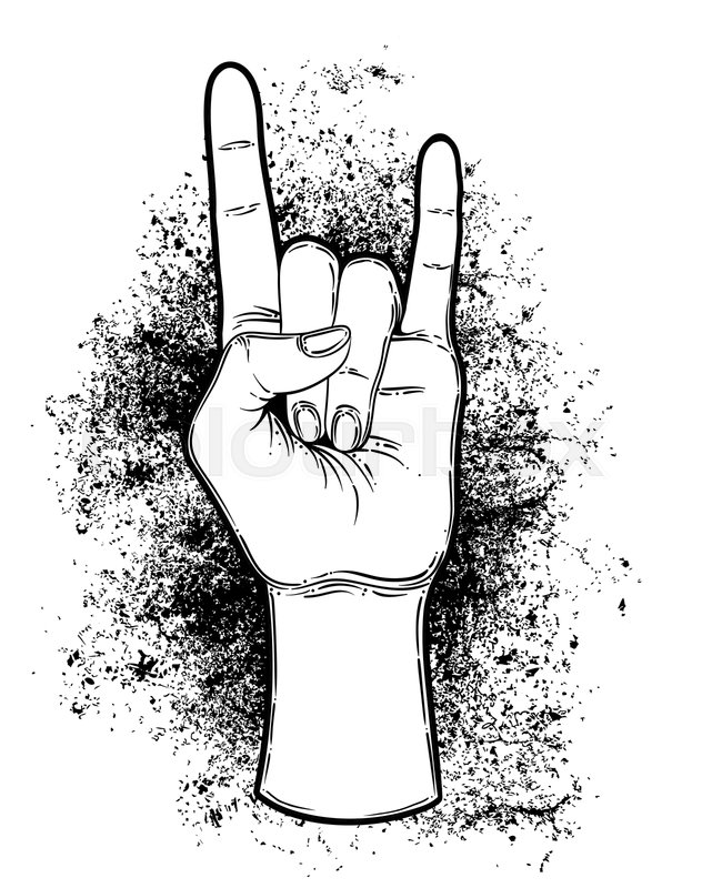 Rock On Hand Drawing
