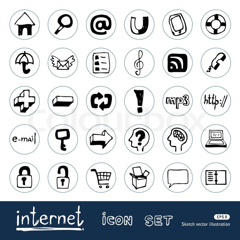 Internet und Medien-Icons-Reihe | Stock-Vektor | Colourbox