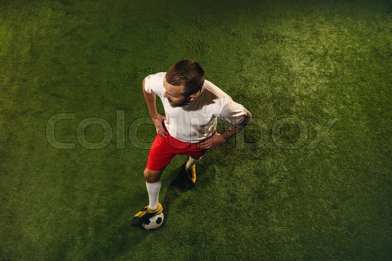 Top view of caucasian football or ... | Stock image | Colourbox