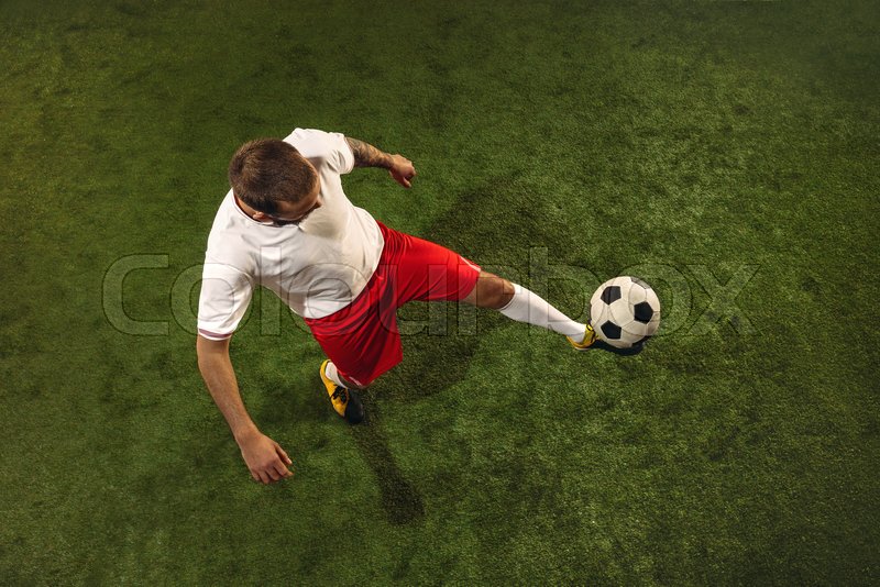 Top view of caucasian football or ... | Stock image | Colourbox